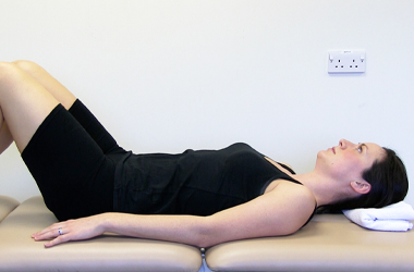 Deep neck flexion in supine - South Tees Hospitals NHS Foundation Trust