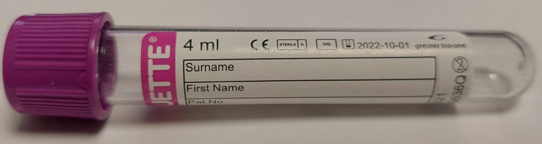 Blood bottles - South Tees Hospitals NHS Foundation Trust