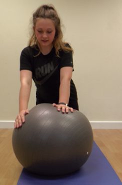 Shoulder loading on gym ball - South Tees Hospitals NHS Foundation Trust